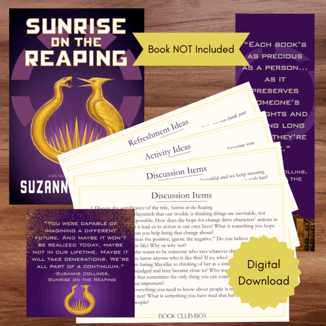 Sunrise on the Reaping by Suzanne Collins Book Club Kit - Book Club Box