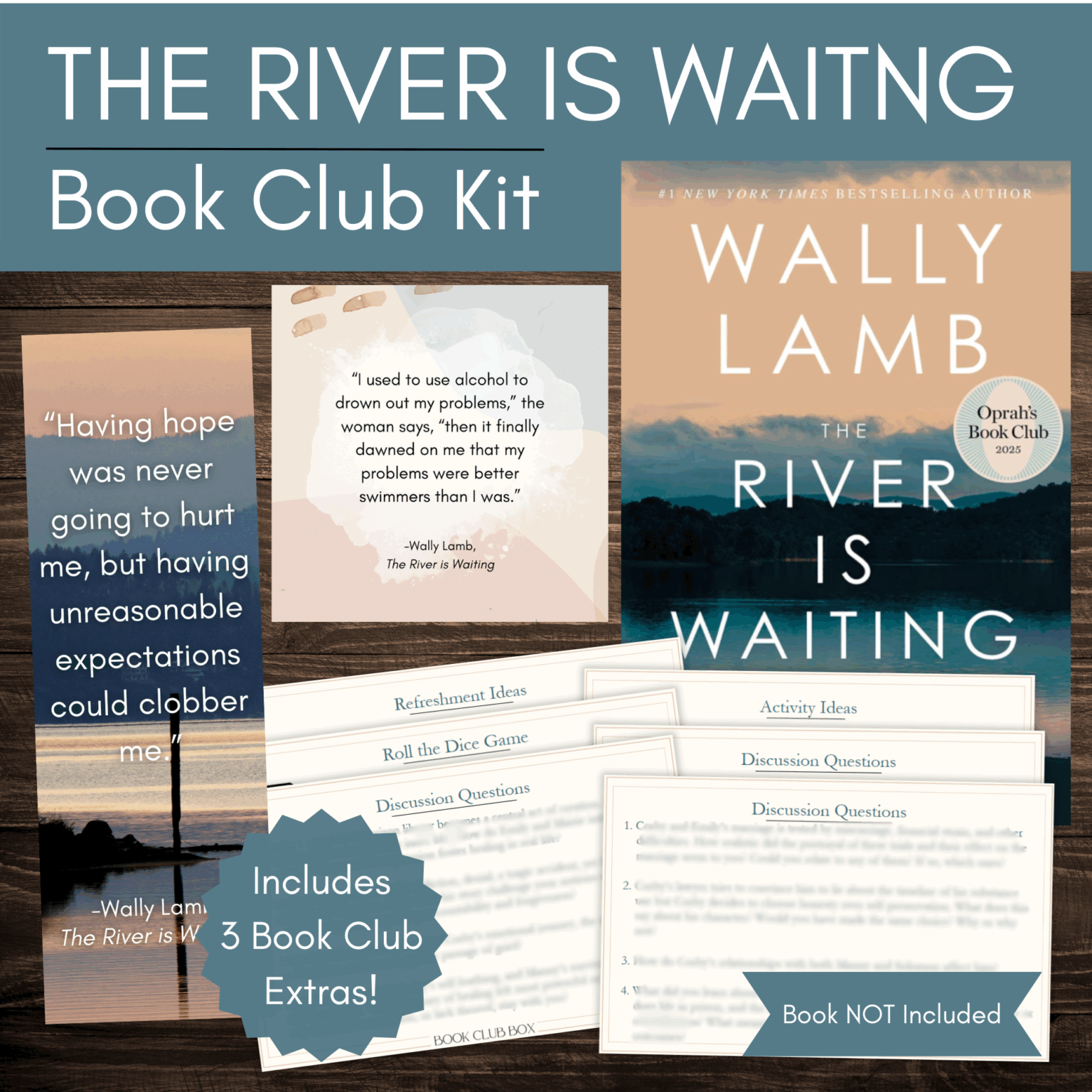The River is Waiting by Wally Lamb Book Club Kit - Book Club Box
