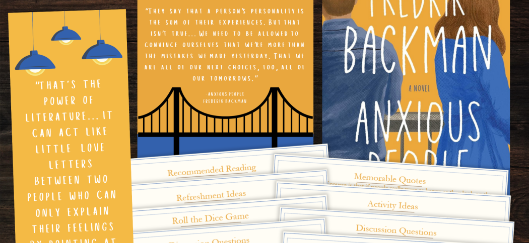 Anxious People by Fredrik Backman Book Club Kit - Book Club Box