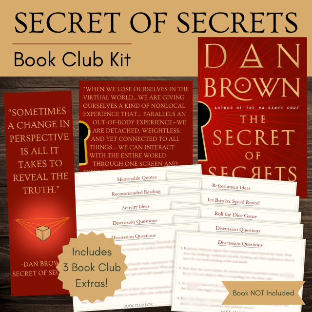 Secret of Secrets by Dan Brown Book Club Kit - Book Club Box